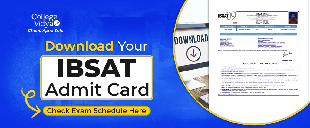 IBSAT Exam 2025 Admit Card & Important Exam Dates